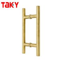 China European Style Stainless Steel Tempered Glass Gold Pull Handle for Modern Door Window for sale