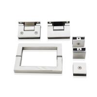 China Square Handle Glass Clamp Kit Sturdy Stainless Steel Hinge for Frameless Shower Door for sale