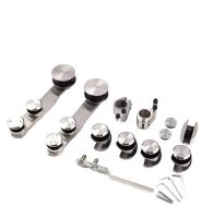 China High Hardness and Durable Silver/black Glass Bathroom Sliding Door Kit for 6-12mm Glass for sale