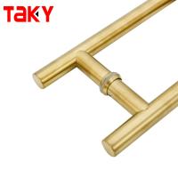 China TK-H003 Luxury Steel Door Handle with Sliver Finish and Advanced Satin/Polished Design for sale
