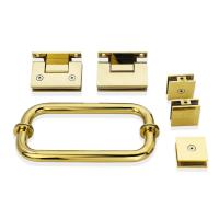 China Brushed Nickel Finish Stainless Steel Shower Hinge and Glass Clamp Kit for Glass Door for sale