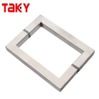 China TK-H002 OEM/ODM Stainless Steel Glass Handle for Glass Doors Back to Back Square Tube for sale