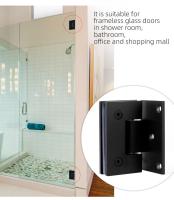 China American Market 304 Stainless Steel Matt Black Frameless Pivot Glass Shower Doors Hinge for sale