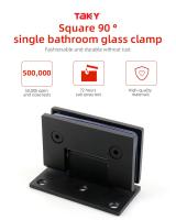 China American Market 304 Stainless Steel Matt Black Frameless Pivot Glass Shower Doors Hinge for sale