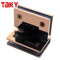 China Hotel Bathroom Hinge 90 Degree Curved Surface Shower Door Hinge in Stainless Steel for sale
