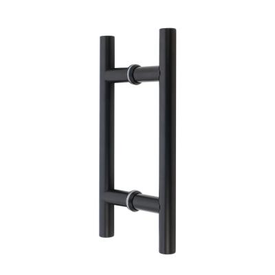 China Commercial Grade-304 Stainless Steel Modern Wardrobe Pull Handle with Matte Black Finish for sale