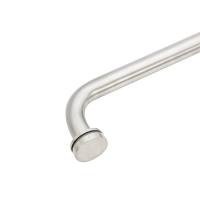 China Hotel Silver Shower Enclosure Room Glass Door Back to Back Towel Bar Pull Handle for sale