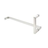 China Polished Entrance Black Door Handle Pull for Building Bathroom Glass Door Installation for sale