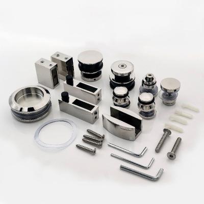 China Frameless Glass Sliding Barn Shower Door Hardware Kit for Home Hotel Office Vila Bathroom for sale