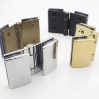 China Frameless Square Shower Hinge in Stainless Steel for Polish Stain Black Glass Door for sale
