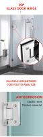 China 90 Degree Wall To Glass Shower Enclosure Screen Modern Design with Pivoted Door Hinges for sale