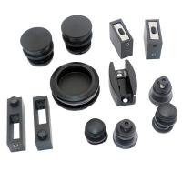 China Round Tray Shape Black Sliding Shower Door Kit for 8-12mm Safe Glass Hardware Included for sale