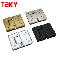 China Upgrade Your Bathroom with 90*55mm Adjustable Function Shower Glass Hinge Wall to Wall for sale