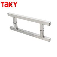China Modern Design Style Stainless Steel Sliding Shower Glass Door Pull Handles for Hospital for sale
