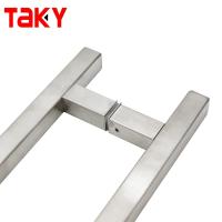 China Modern Design Style Stainless Steel Sliding Shower Glass Door Pull Handles for Hospital for sale