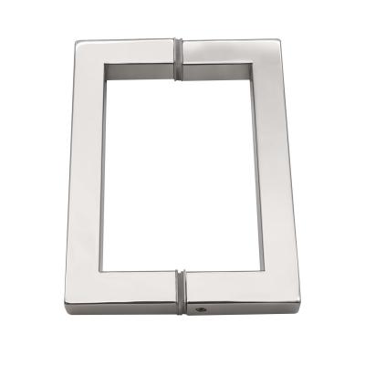 China Sample 1-3 Working Days Stainless Steel 304 Chrome Handle For Tempered Glass Door for sale
