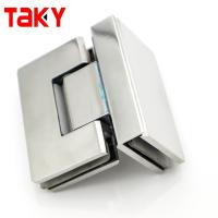 China Square Glass to Glass Shower Room Glass Hinge with Polished Chrome Straight Edge Design for sale