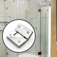 China Brushed Nickel Glass Hinge 135 Degree Opening Angle Ideal for Glass Shower Enclosures for sale