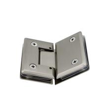 China Brushed Nickel Glass Hinge 135 Degree Opening Angle Ideal for Glass Shower Enclosures for sale