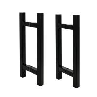 China Custom 15x 25 Rectangular Tube Shower Sleek and Modern Matt Black Door Window Handles for sale