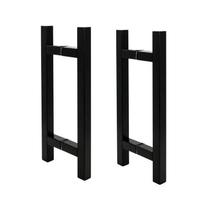 China Custom 15x 25 Rectangular Tube Shower Sleek and Modern Matt Black Door Window Handles for sale