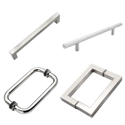 China Stainless Steel Polished Glass Door Handle Popular Design for Your Requirements for sale