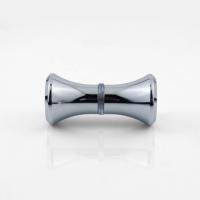 China Bathroom Shower Room Sliding Door Handle Silver Glass Door Double Hole Knob in Design for sale