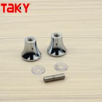 China Bathroom Shower Room Sliding Door Handle Silver Glass Door Double Hole Knob in Design for sale
