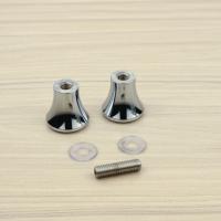 China Bathroom Shower Room Sliding Door Handle Silver Glass Door Double Hole Knob in Design for sale