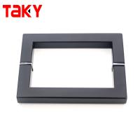 China Matt Black Stain Back To Back Sliding Shower Glass Door Square Pull Handle 6 8 Inches for sale