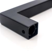 China Matt Black Stain Back To Back Sliding Shower Glass Door Square Pull Handle 6 8 Inches for sale