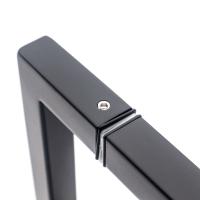 China Matt Black Stain Back To Back Sliding Shower Glass Door Square Pull Handle 6 8 Inches for sale