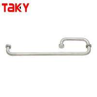 China 18*8inch Stainless Steel 304 Pull Handle Sliding Glass Door Shower Handle for Modern Bathroom for sale
