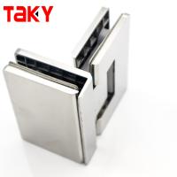 China Hotel Silver 90 Degree Brass Shower Bathroom Glass Door Hinges with High Load Capacit for sale