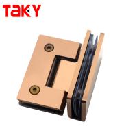 China Hotel Silver 90 Degree Brass Shower Bathroom Glass Door Hinges with High Load Capacit for sale