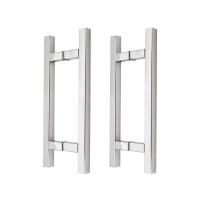 China Chinese Design Style CP Finish Commercial H Handle for Frameless Sliding Shower Glass Door Pull Handles for sale
