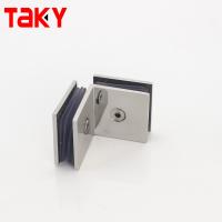 China Durable 45*45mm Shower Clamps for Tempered Glass Mounting in Corner of Bathroom Door for sale
