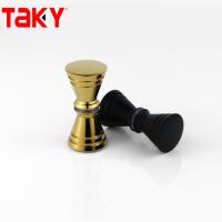 China Matt Black Round Door Knob for Frameless Shower Glass Door in House Office Bathroom for sale