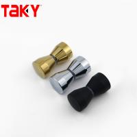 China Matt Black Round Door Knob for Frameless Shower Glass Door in House Office Bathroom for sale