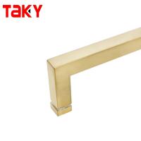 China 1.0mm Thickness Square Glass Pull Handle for Shower Door SS304 Corrosion Resistant for sale