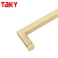 China 1.0mm Thickness Square Glass Pull Handle for Shower Door SS304 Corrosion Resistant for sale