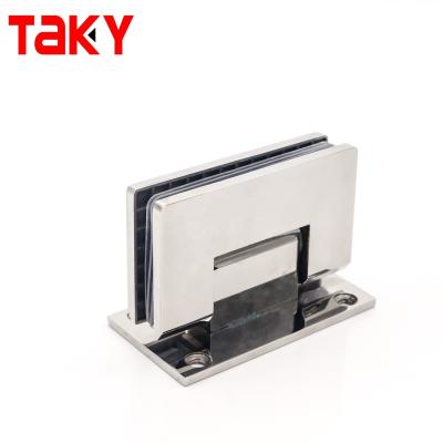 China Square Stainless Steel Shower Door with Ceramic Tray and 90 Degree Glass Pivot Door for sale