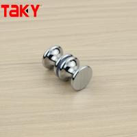 China Customized Door Glass Shower Flush Round Door Knob Double Sided Bathroom Shower Door Handle for sale