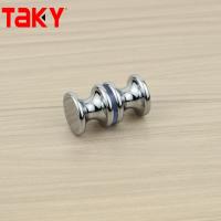 China Customized Door Glass Shower Flush Round Door Knob Double Sided Bathroom Shower Door Handle for sale