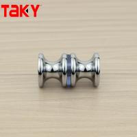 China Customized Door Glass Shower Flush Round Door Knob Double Sided Bathroom Shower Door Handle for sale