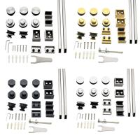 China Modern Design Double Pipe Bar Frameless Ss304 8-12mm Shower Sliding Door Fittings for sale