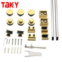 China Modern Design Double Pipe Bar Frameless Ss304 8-12mm Shower Sliding Door Fittings for sale