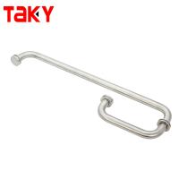 China Entrance Black Door Handle Pull for Stainless Steel Frameless Sliding Shower Glass Door for sale