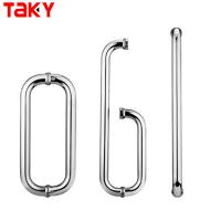 China Hotel Bathroom Office Entry Pull Handles with Stainless Steel 304 Brushed Gold Finish for sale