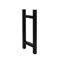 China Matt Black L-Shaped Bathroom Glass Door Handle for Shower Made of Stainless Steel 304 for sale